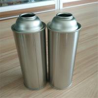 China Customized Empty 65x158mm Butane Gas Can with Valve & Cap Straight Wall High Dome Aerosol Tinplate Can for Outdoor Camping for sale
