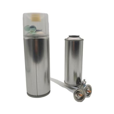 China 300ml Tinplate Air Aerosol Can 250ml Empty Spray Can with Screw Cap Offset Printing for Chemical Use for sale