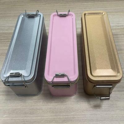 China 150x60x60mm Food Grade Metal Tin Box Empty Tinplate For Cake Candy Dessert Fruit Snack for sale