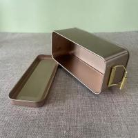 China 150x60x60mm Food Grade Metal Tin Box Empty Tinplate For Cake Candy Dessert Fruit Snack for sale