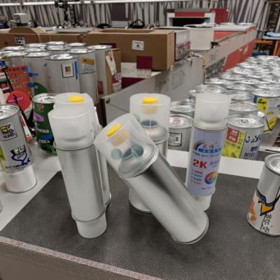 China 2K Aerosol Tin Cans 250ml Custom Empty Metal Cans Printing Spray Bottle for Car Care Use for sale