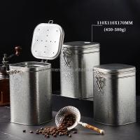 China OEM Square 400g 14OZ Tinplate Coffee Tin Can Packaging Box Food Grade Metal for sale