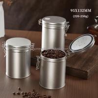 China 250g Degassing Valve Coffee Bean Packaging Food Grade Metal Can Vintage Coffee Can for sale