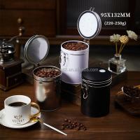 China 250g Degassing Valve Coffee Bean Packaging Food Grade Metal Can Vintage Coffee Can for sale