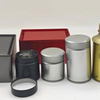 China 50 Grams Stainless Steel Tea Caddy Tins Round Customized Logo Luxury Tinplate Metal Tea Canister Jar for Package for sale