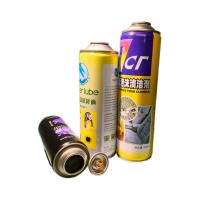 China Empty 4 Color Printed Refilled Round Tinplate Butane Gas Can Cartridge Furnace with Screw Cap Sealed for Chemical Use for sale