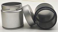 China 100ml Screw Top Tinplate Metal Storage Tin Cans Black Plating For Tea Candle Aerosol Perfume for sale