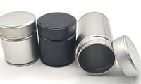 China 100ml Screw Top Tinplate Metal Storage Tin Cans Black Plating For Tea Candle Aerosol Perfume for sale
