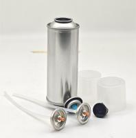 China Industrial Chemical Use Round Tinplate Aerosol Can with Glossy Frosted Finish Offset Lithography Printed Pump Sprayer for sale