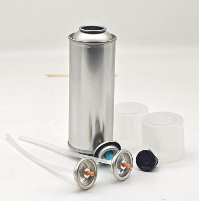 China Industrial Chemical Use Round Tinplate Aerosol Can with Glossy Frosted Finish Offset Lithography Printed Pump Sprayer for sale