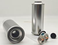 China Industrial Chemical Use Round Tinplate Aerosol Can with Glossy Frosted Finish Offset Lithography Printed Pump Sprayer for sale