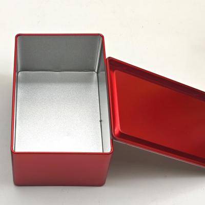 China Popular Food Grade Custom Printing Metal Box Candy Coffee Tea Tin Can Square Tins Case With Lids for sale
