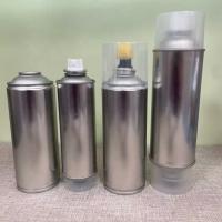 China 2K Aerosol Spray Metal Tin Cans with Small Plastic Bottle for Chemical Paint Coating Hair Spray Air Fresh for sale