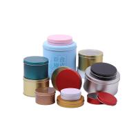 China Matte Silver Tea Tin Cans Inward Lid 50x38mm 60x68mm Metal Container Candle Powder Pill for sale