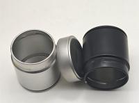 China Matte Silver Tea Tin Cans Inward Lid 50x38mm 60x68mm Metal Container Candle Powder Pill for sale