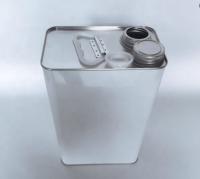 China 5L Paint Tin Cans White Rectangle Tin Silver Square Metal Cans for Chemical Coating Oil Gas Ink Glue Petrol Adhesives Sealants for sale
