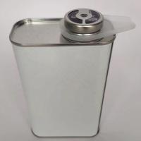 China 5L White Chiemial Tin Cans Rectangle Tin Square Metal Tinplate Cans With Screw Metal Cap for sale