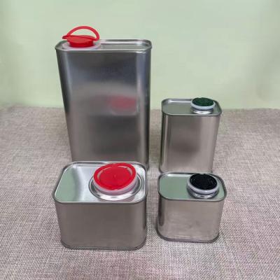 China 100ml Rectangle Oive Oil Tin Cans Square Tinplate for Food Oil for sale