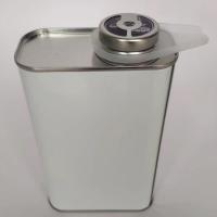 China 1L 2L 2.5L 3L 4L 5L White Silver Tin Cans Square Rectangle Tinplate Cans For Chemical Paint Coating for sale