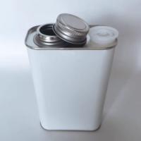 China 1L 2L 2.5L 3L 4L 5L White Silver Tin Cans Square Rectangle Tinplate Cans For Chemical Paint Coating for sale
