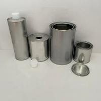 China OEM 200ml 300ml 350ml Small Round Metal Tin Can Tinplate Cans Diameter 73mm X 70mm for Chemical Petrol Glue Paint Coating for sale
