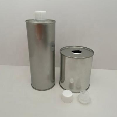 China OEM 200ml 300ml 350ml Small Round Metal Tin Can Tinplate Cans Diameter 73mm X 70mm for Chemical Petrol Glue Paint Coating for sale