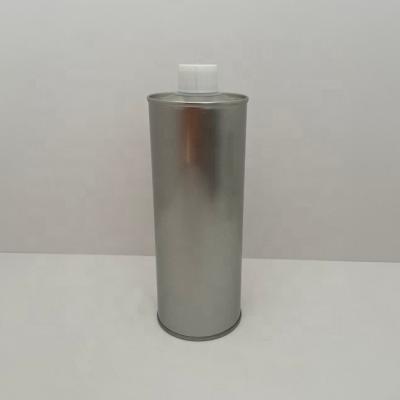 China 500ml 1L Round Metal Tin Can Tinplate Cans For Chemical Gas Oil Petrol Glue Paint Coating for sale