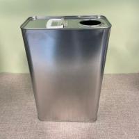 China 5L Rectangle Oive Oil Tin Cans Silver White Metal Tinplate for Food Cooking Oil for sale