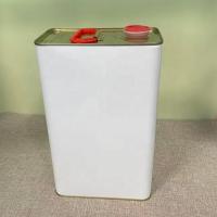 China 5L Rectangle Oive Oil Tin Cans Silver White Metal Tinplate for Food Cooking Oil for sale