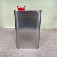 China 5L Rectangle Oive Oil Tin Cans Silver White Metal Tinplate for Food Cooking Oil for sale