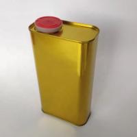 China 5L Rectangle Oive Oil Tin Cans Silver White Metal Tinplate for Food Cooking Oil for sale