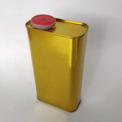 China 5L Rectangle Oive Oil Tin Cans Silver White Metal Tinplate for Food Cooking Oil for sale