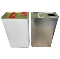 China 1L Rectangle Oive Oil Tin Cans Silver Square Metal Tinplate for Food Cooking Oil for sale