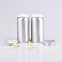 China Cylinder Aluminum Tin Cans With Screw Cap For Vitamins Medicine Powder Candy Pill Use for sale