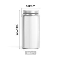China Cylinder Aluminum Tin Cans With Screw Cap For Vitamins Medicine Powder Candy Pill Use for sale