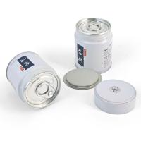 China 68*60mm Sealed Airtight 50g Matcha Coffee And Tea 30g Mini Packaging Tin Metal Round Cans for sale