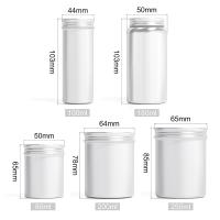 China Round Silver Aluminum Jar Can Containers With Screw Lid For Food Oil Pills Candle for sale