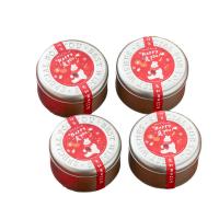 China Iron Metal Cookie Packaging Round Tinplate Cans for Baked Cocoa Chips Snowflake Pastries Nougat Candies for sale