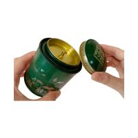 China Luxury Empty Metal Tea Tin Cans Double Lid Airtight Container For Candle Coffee Food Crafts for sale