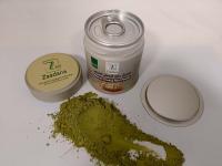 China Metal Round Tinplate Matcha Powder Tin 80g 100g Food Grade Containers Coffee Candy Tea Package for sale
