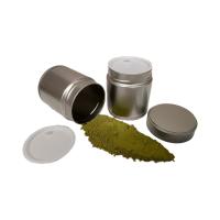 China 60*H60mm 60*H68mm Matcha Powder Tin Air Tight Seal Food Grade Tinplate Container Candy Small for sale