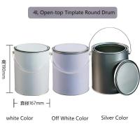 China Big Mouth 10L 18L 20L Metal Tinplate Pail Empty Barrel Cans for Paint Putty Chemicals for sale