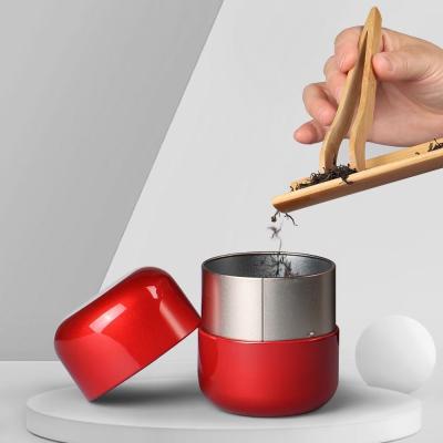 China Round Cylinder Tea Tin Cans Tinplate Canister For Tea Cookies Chewing Gum Offset Printing Surface for sale