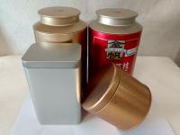China Gold White Black Tea Tin Box 90*120mm Rectangle Airtight Inner Lid For Loose Food Chocolate for sale