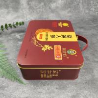 China Touristic Large Christmas Tin Box for Gift Candy Cookie Round Metal Cake Bulks With Lid for sale