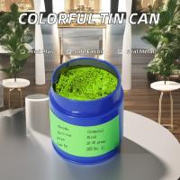 China Engraving 30g 50g 60g 80g 100g Colorful Round Metal Tinplate Matcha Storage Tin Can for sale