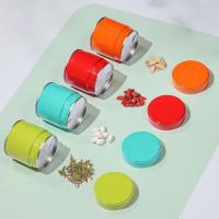 China Custom Engraving 30g 50g Tea Tin Cans Metal Box 60g 80g 100g Round Matcha Storage Tin for sale