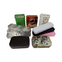 China Pink Black Gift Box Tin Tinplate Metal Printed Food Package with Hinged Lid for sale