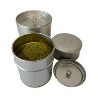 China Metal Round Airtight Food Grade Cylinder Various Sizes Empty Tin Can for Cake Matcha Spices for sale