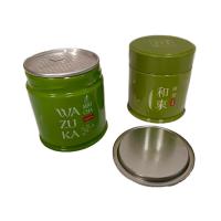 China Airtight Round Tinplate Candy Tea Coffee Matcha Container For Food Storage Metal Tin Can for sale